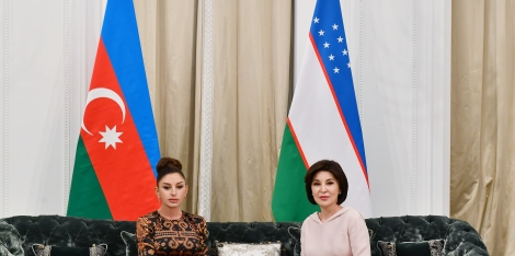 First Lady of Azerbaijan Mehriban Aliyeva met with First Lady of ...